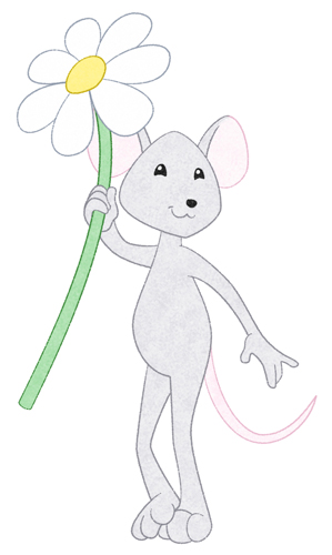 Mouse with Flower – Karen B. Jones – Illustrator